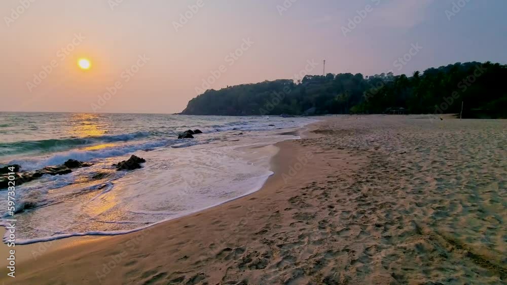 sunset at the beach in Koh Lanta Island Thailand during summersunset ...