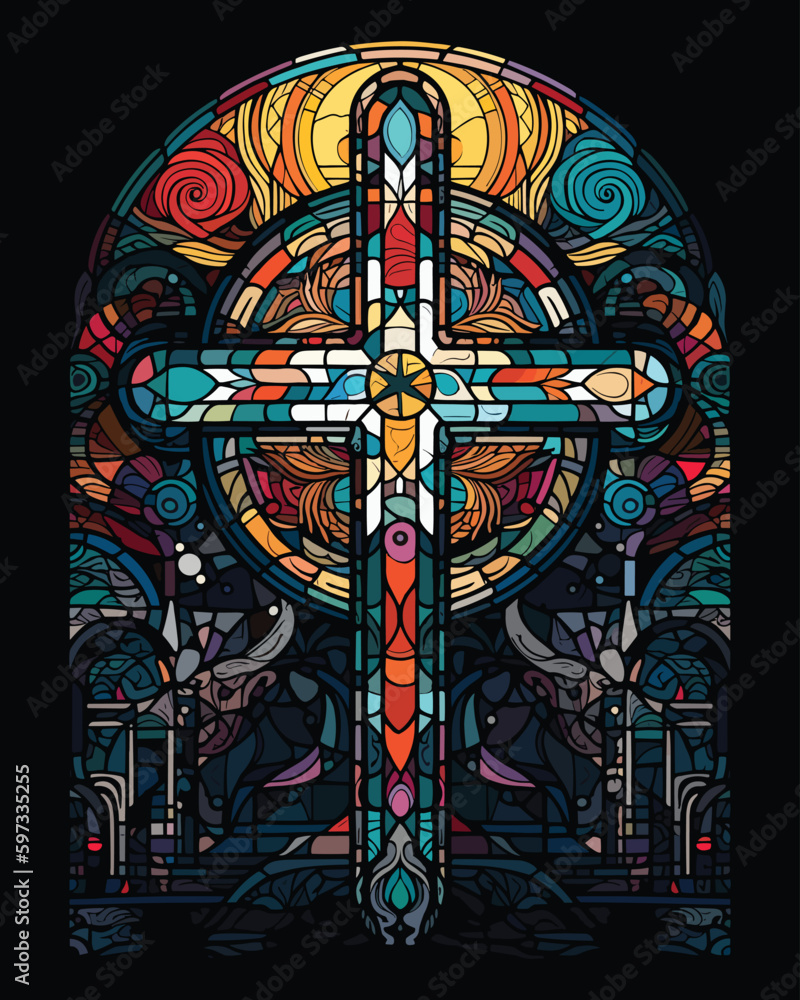 Christian Stained Glass Paintings