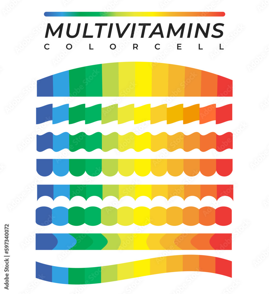 Multi color and multivitamin vitamin color rainbow background pattern ...