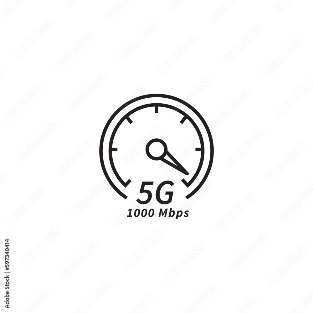 4G Speed test Speedometer internet icon symbol svg for banner logo ...