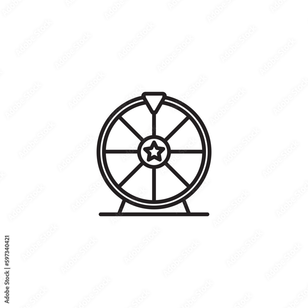 Fortune wheel icon, lucky wheel svg for website app ui banner logo icon ...
