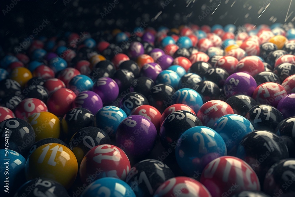 Numeric background for lottery draw. Generative AI Stock Illustration ...