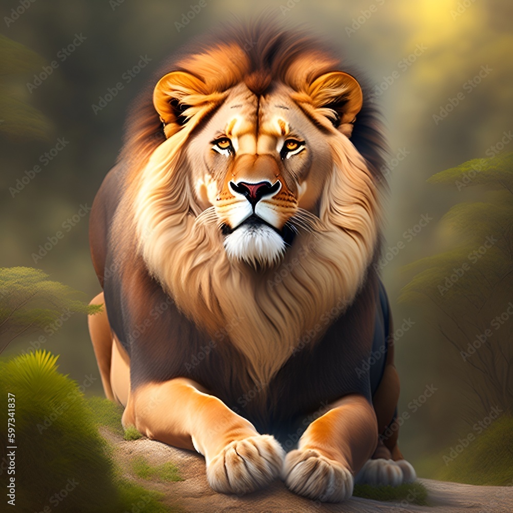 "Fierce Love: Lions Sharing a Tender Moment" "Heart of the Jungle: A ...