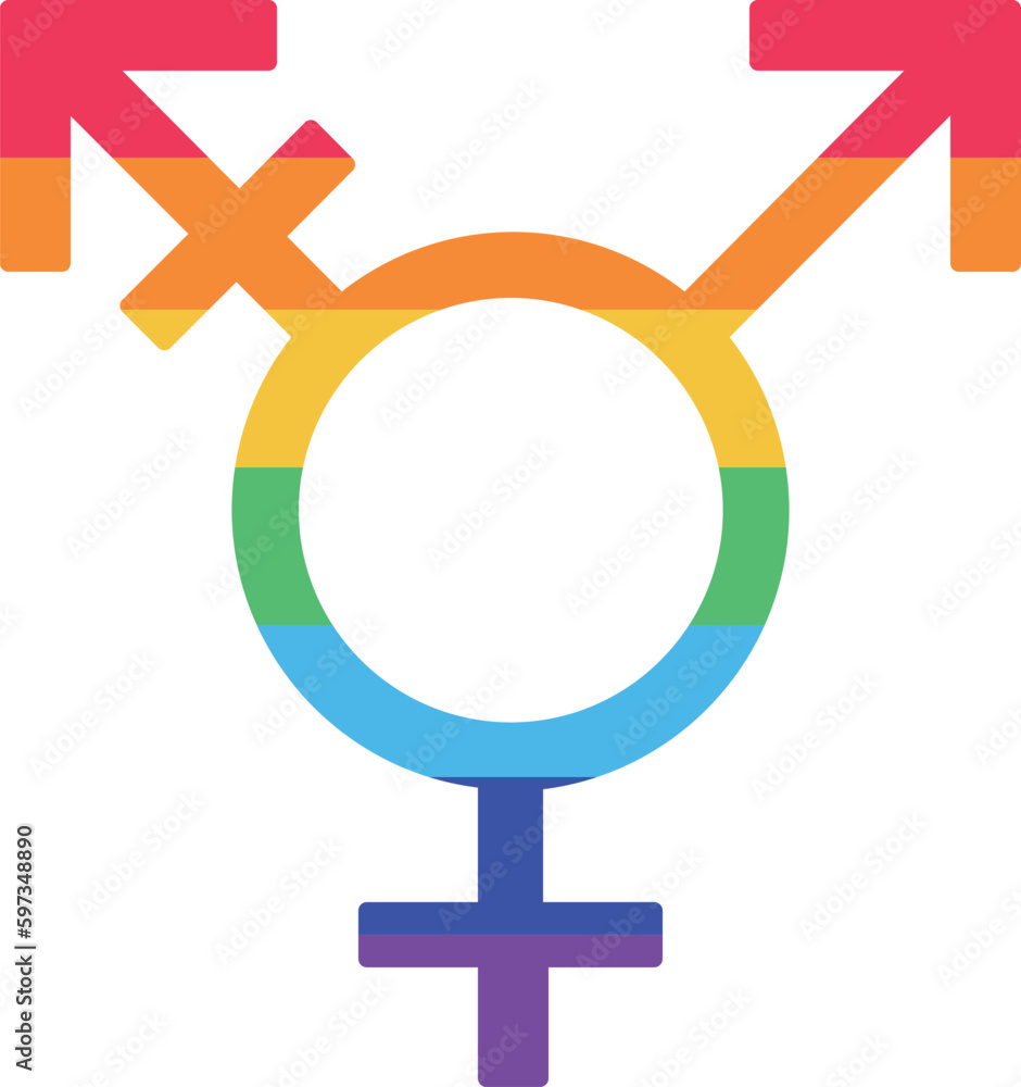 Vector icon of transgender symbol combining gender symbols Stock Vector ...