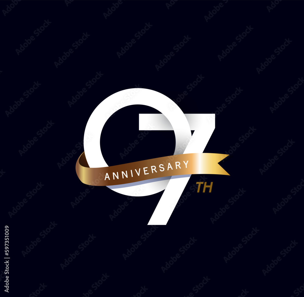7 years anniversary vector number icon, birthday logo label, black and ...