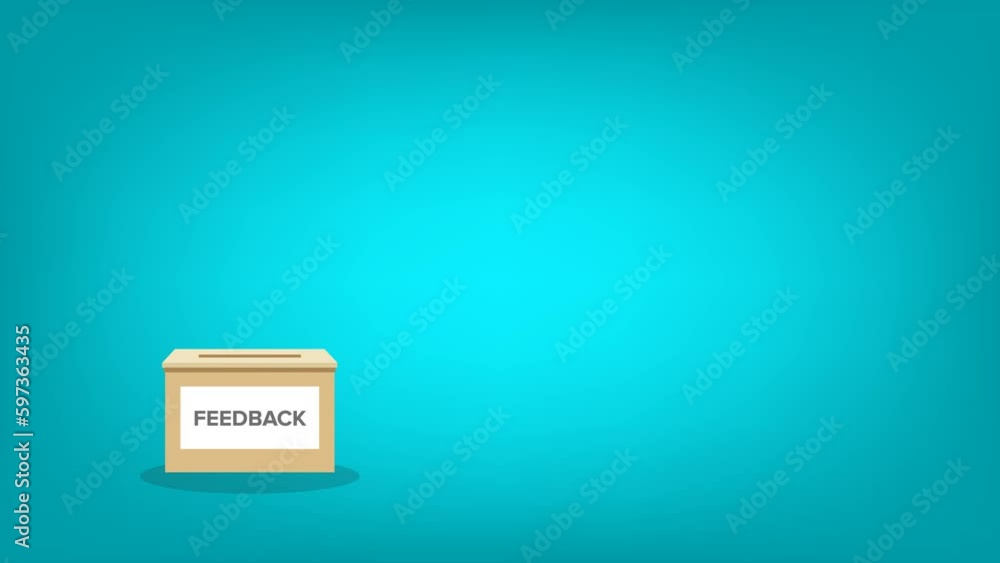 Feedback, feedback box. Hand holding feedback paper card and. Customer ...