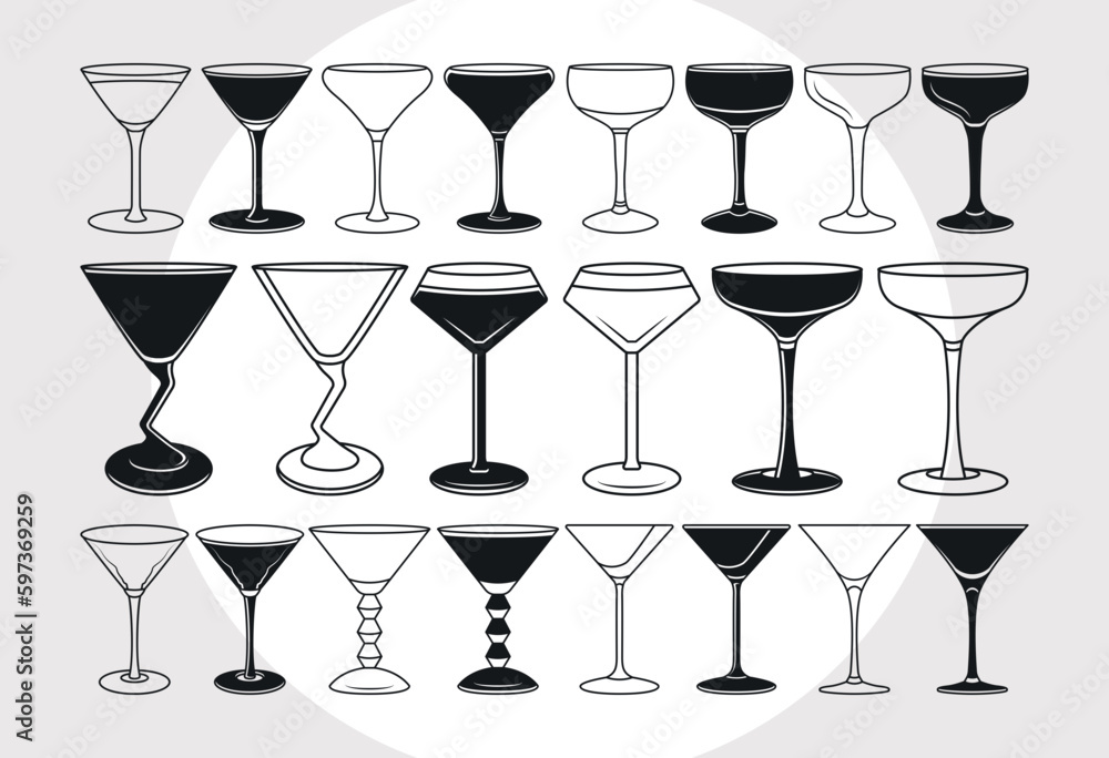 Martini Glass SVG Bundle, Glass Svg, Lime Svg, Party Glass Svg, Juice ...