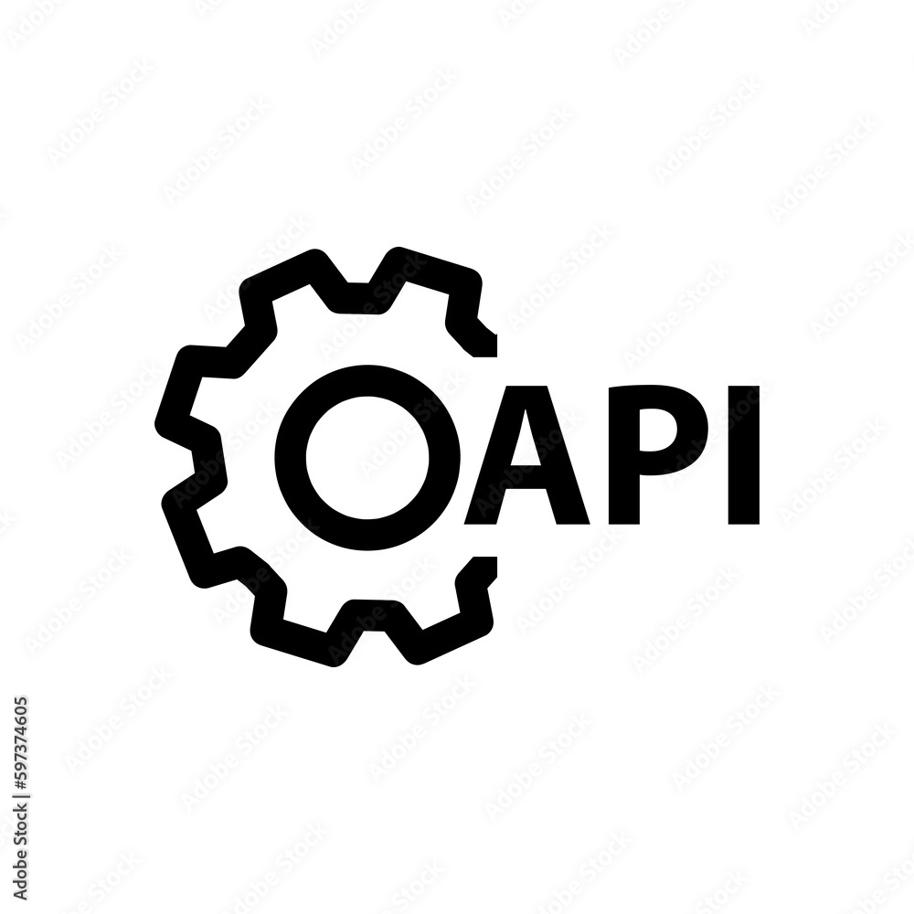 Api linear icon. outline Api logo illustration on white background..eps ...