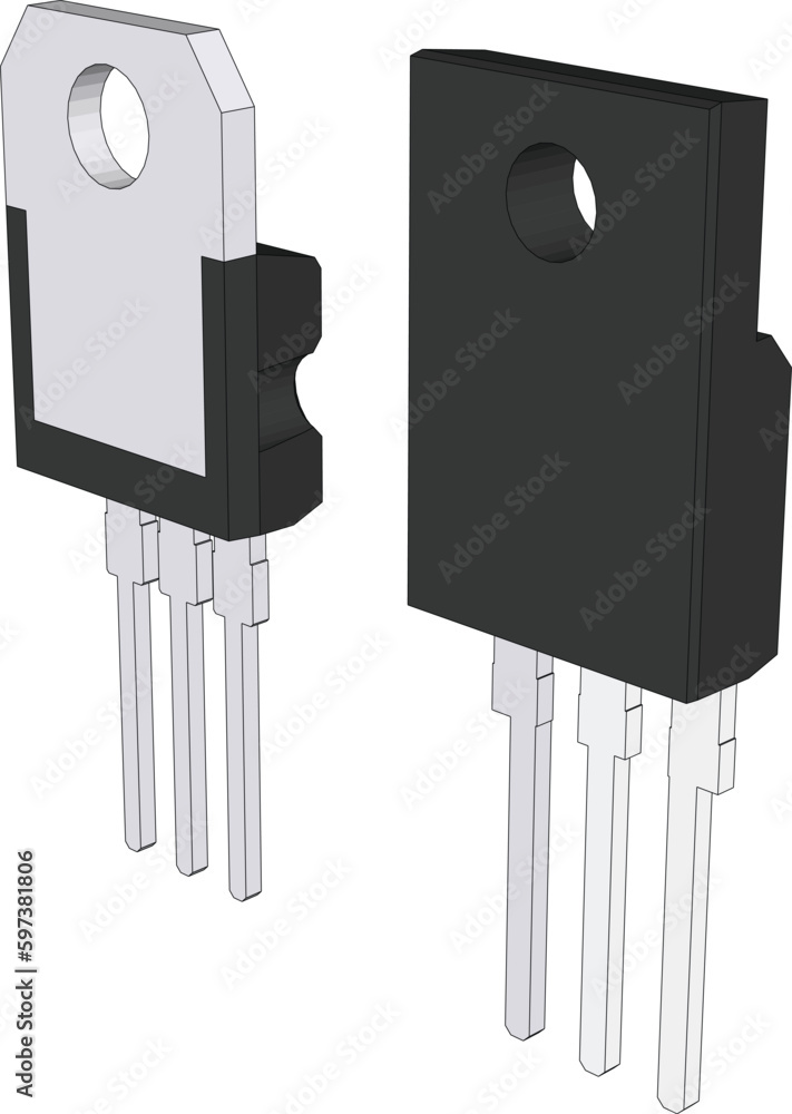 Transistor 3D Vacter. Transistor is a semiconductor device used to ...