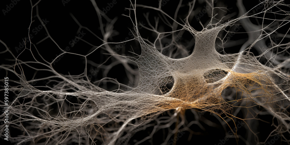 Spider Web Under Microscope