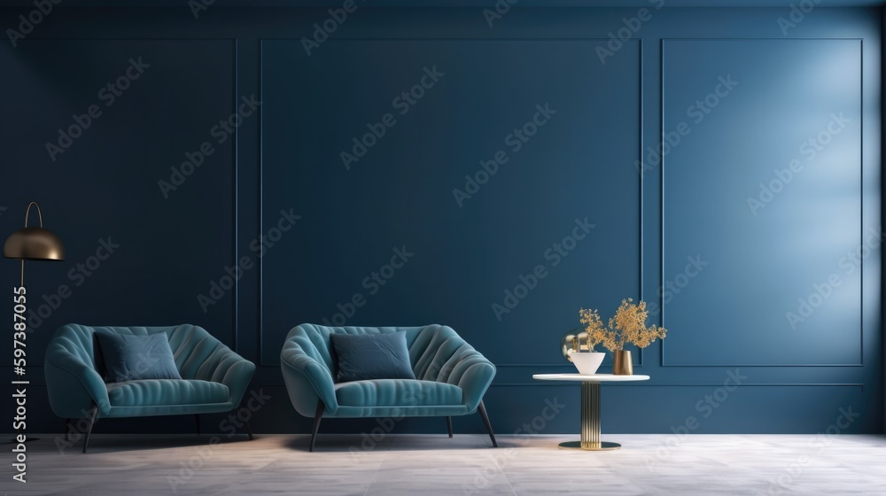 Luxury Living Room Background. Stylish Interior Design. Generative AI ...