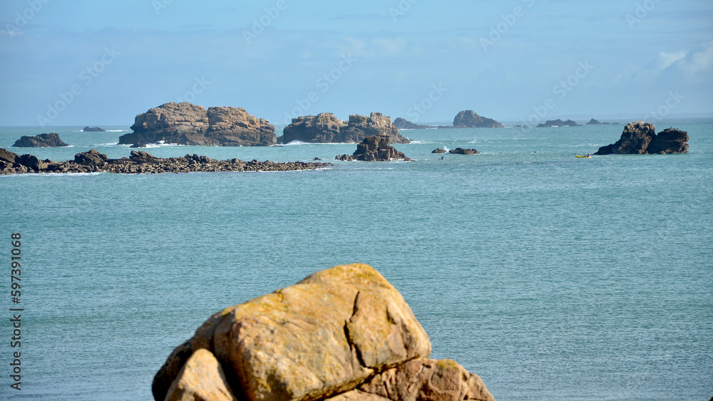 Paysages de la côte bretonne dans le Finistère, france, Bretagne ...