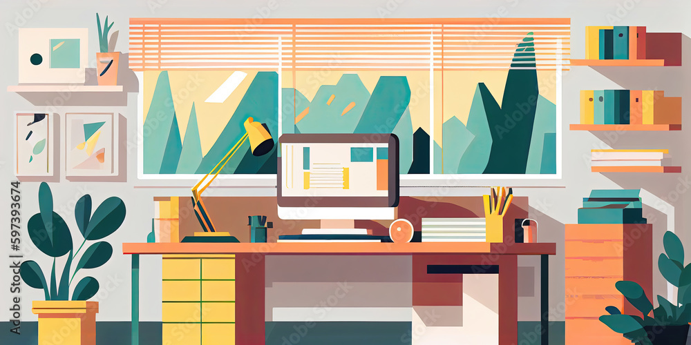 Modern abstract office background wallpaper (Generative AI) Stock ...