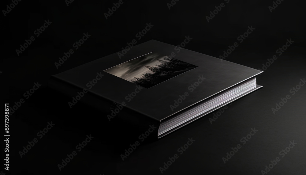 Deluxe Photo book on a Elegant Album Cover on a table Stock ...