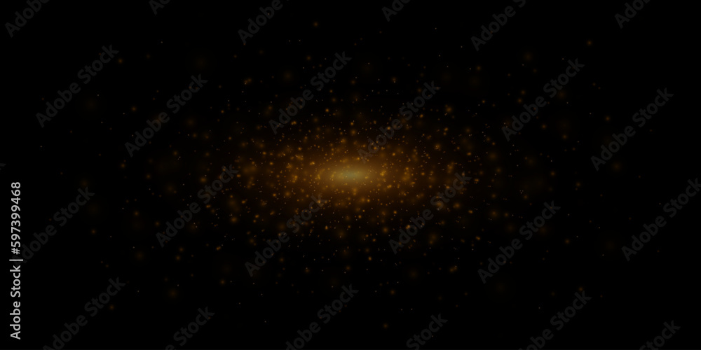 Glitter particle effect. Vector sparkles on a black background ...