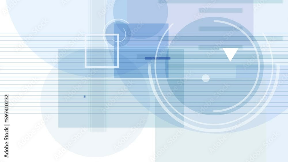 Kinetic geometric 2d banner, background, animation of transition with ...