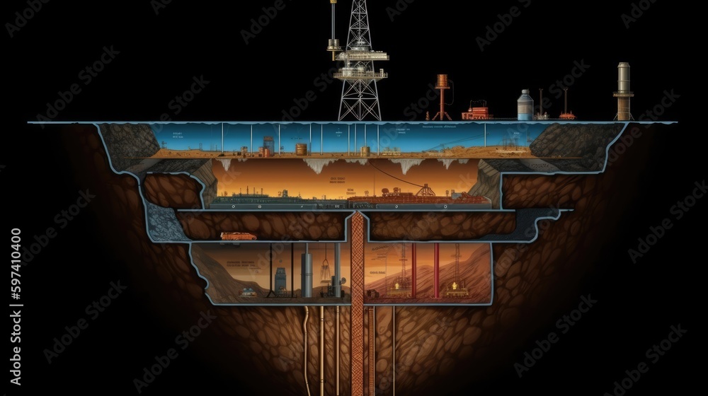 In Depth Petroleum Engineering Schematic, Elaborating Drilling ...