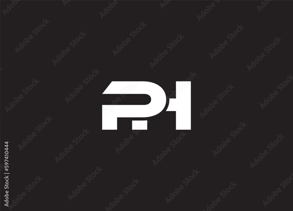 Alphabet letter icon PH logo design Stock Vector | Adobe Stock