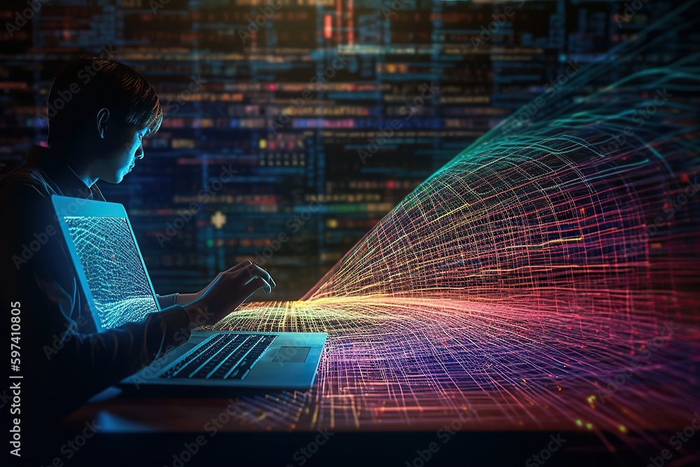 Big data technology and data science and human touch data flow on ...