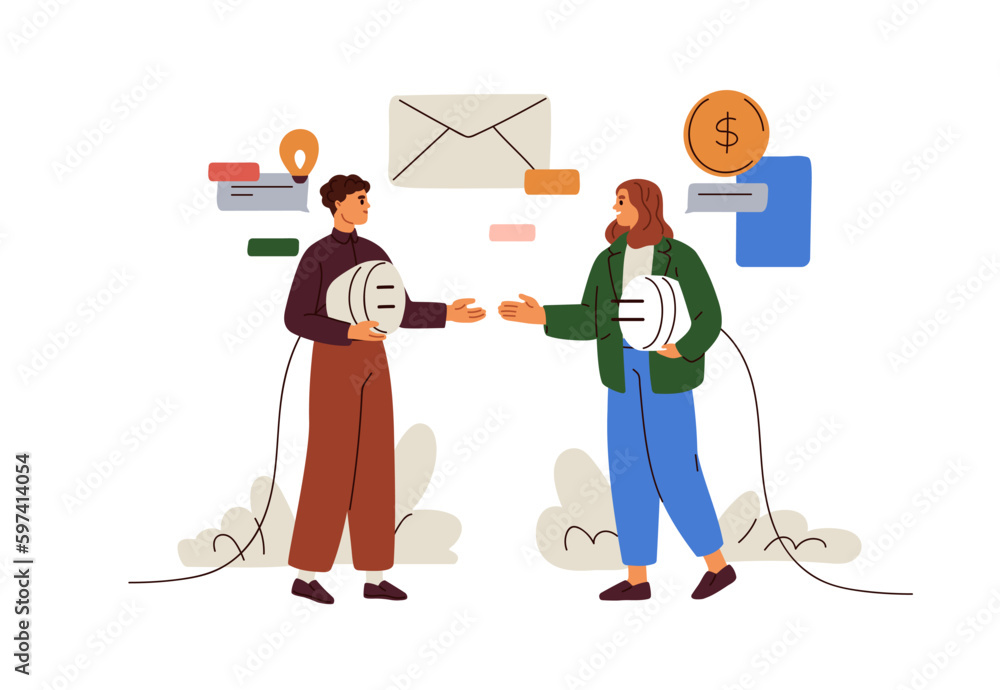 Making business connections, finding partner for cooperation. Perfect ...