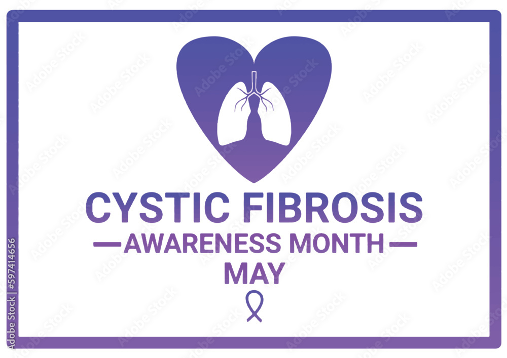 Cystic Fibrosis Awareness Month In May Vector Web Banner For Social