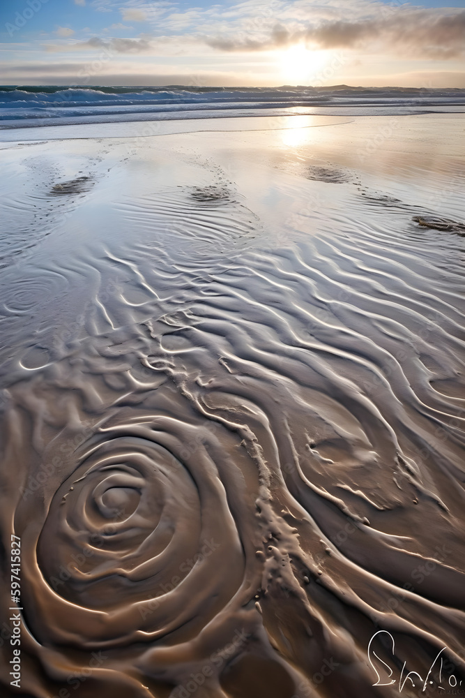 tide-swirled sand portraits, fleeting artistic masterpieces created by ...