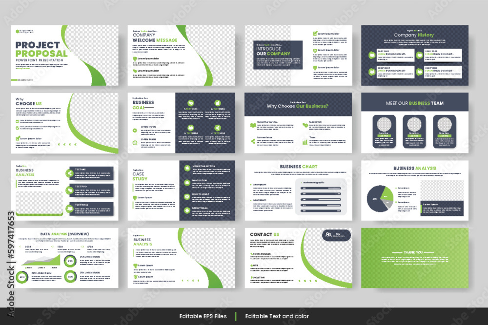 Project proposal presentation template design or business presentation ...