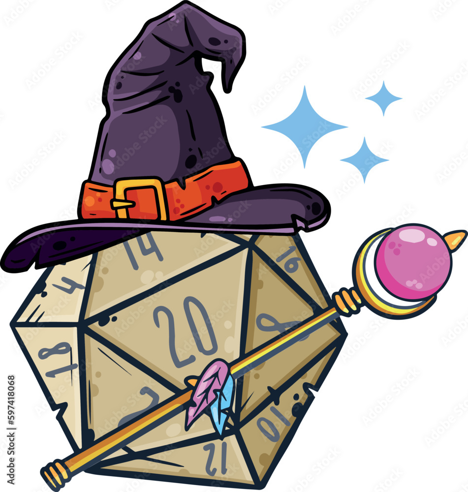 Dice for playing DnD. Tabletop role-playing game Dungeon and dragons ...