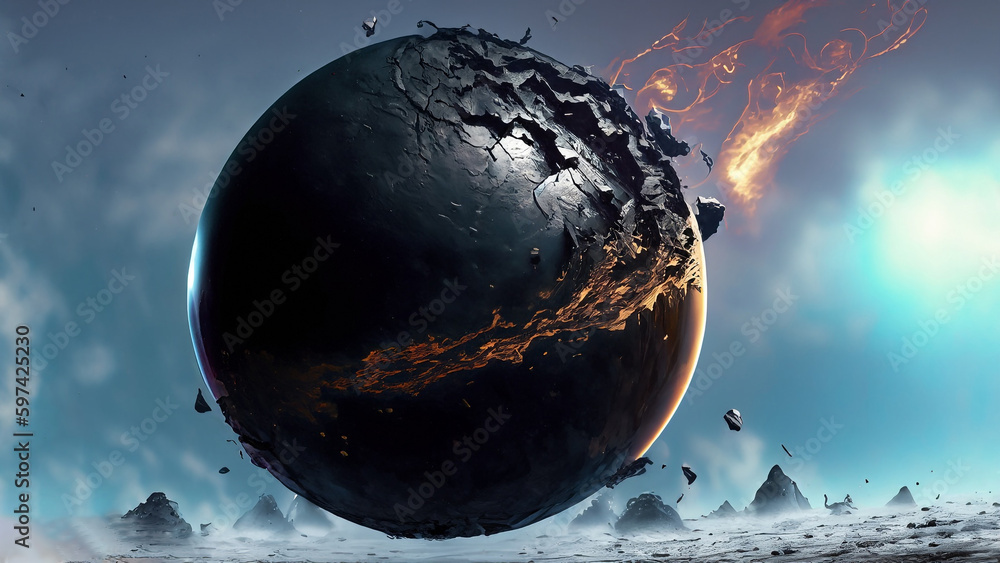 Being destroyed planet! Black color backgrounds with fantasy theme ...