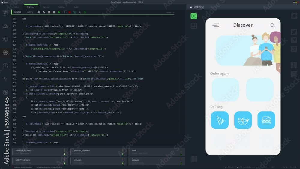 Dark Programming Interface for Mobile Applications UX, UI Development ...
