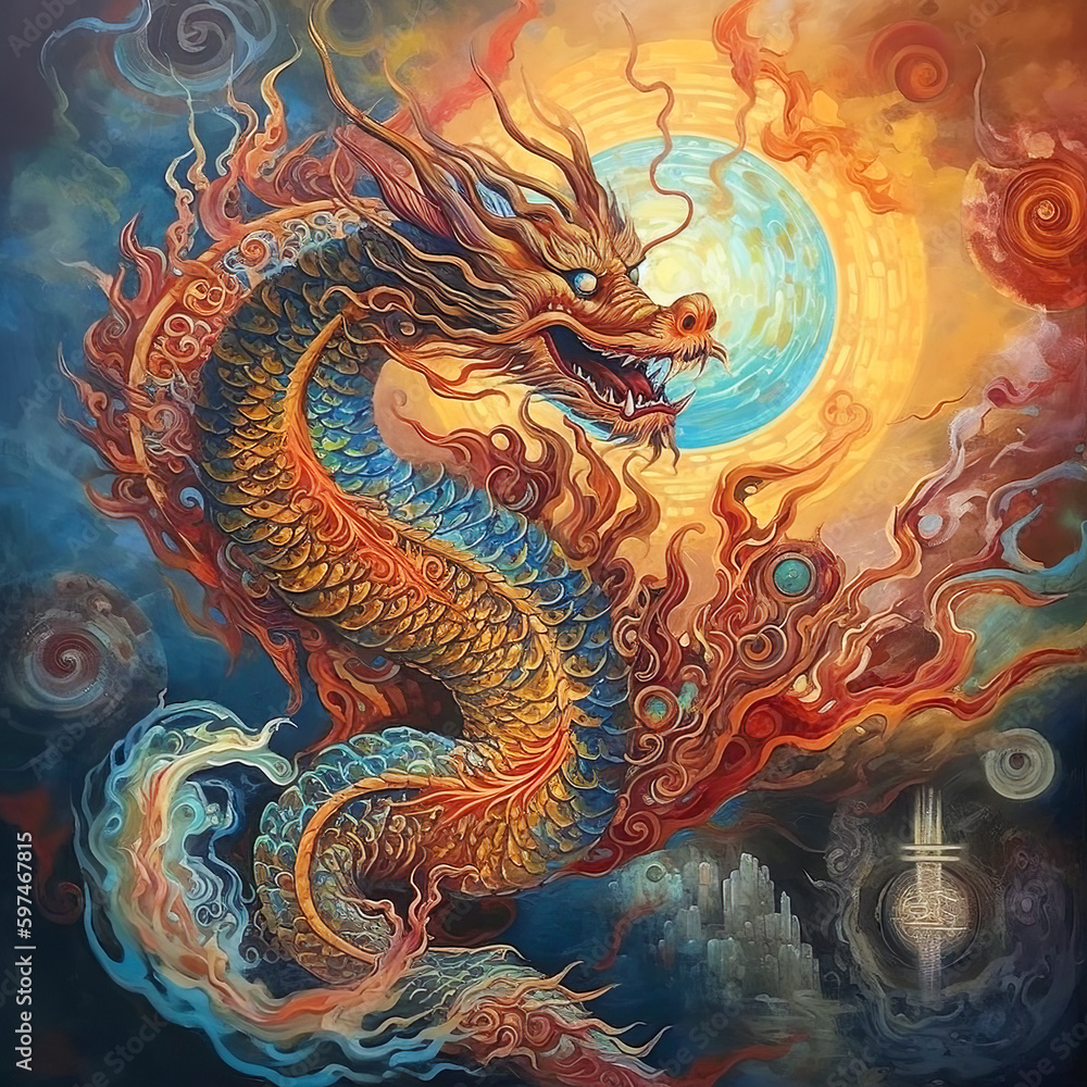 Traditional Chinese Dragon (fuzanlong) for the year of 2024 or year of ...
