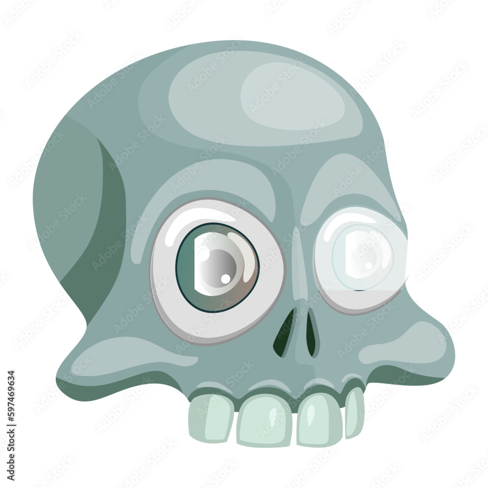 Human skull, head of skeleton. Symbol of death or dangerous. Design ...