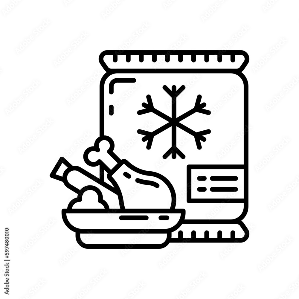 Frozen Foods icon in vector. Illustration Stock Vector | Adobe Stock