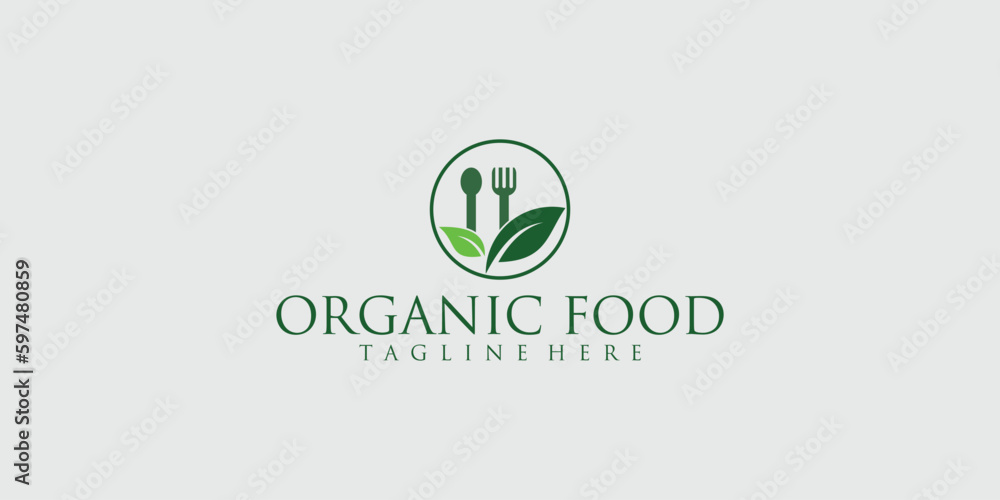 Abstract Organic food logo design with unique concept premium vector ...