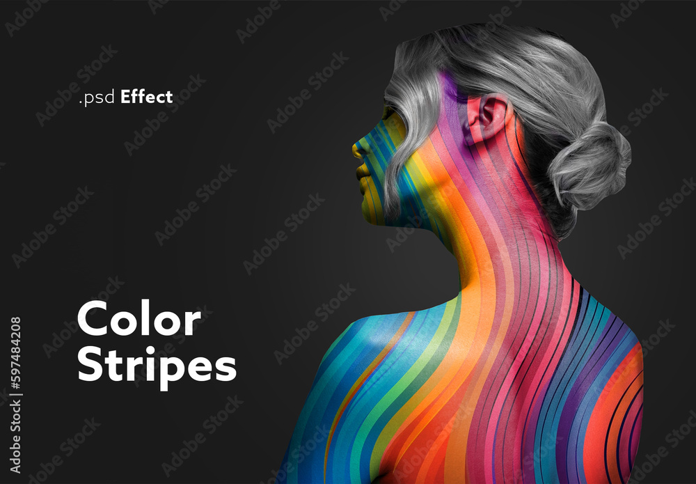 Body Art Photo Effect Stock Template | Adobe Stock