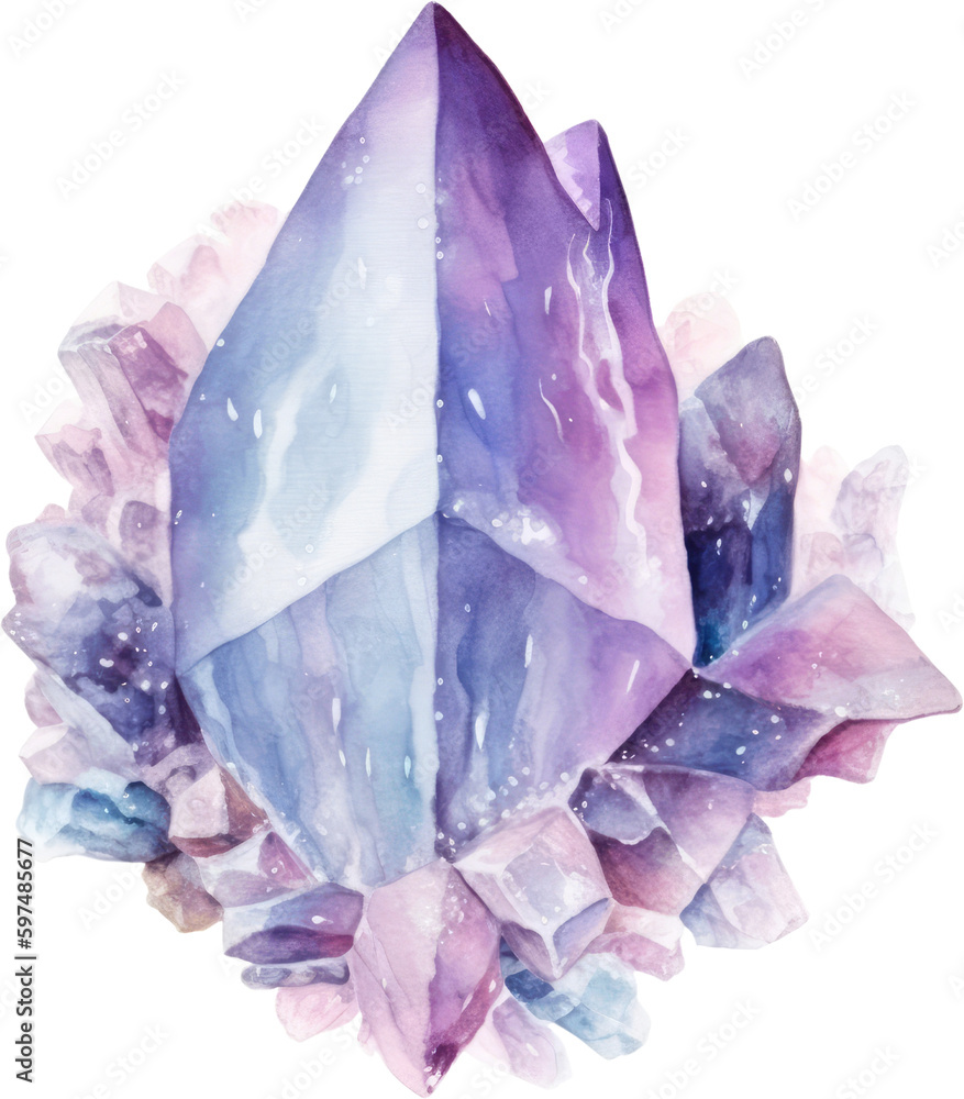 crystal watercolor Stock Illustration | Adobe Stock