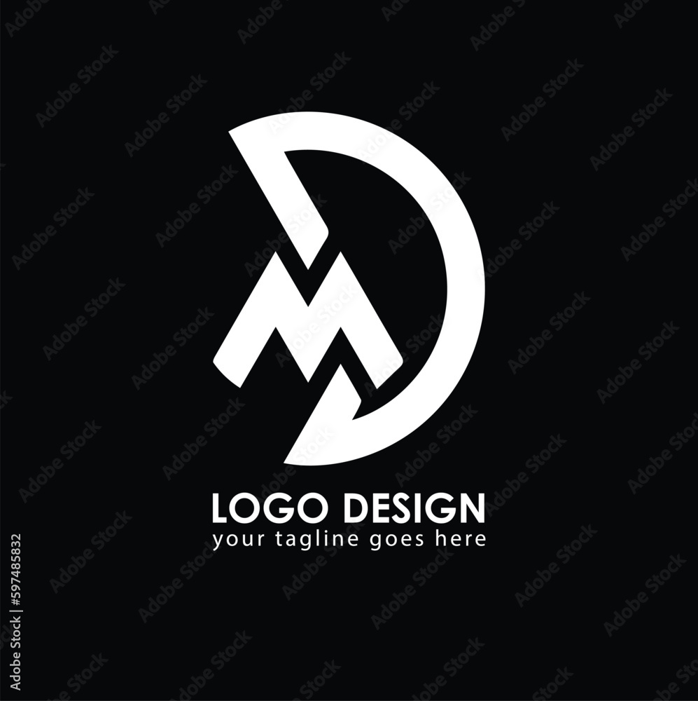 MD MD Logo Design, Creative Minimal Letter MD MD Monogram Stock Vector ...