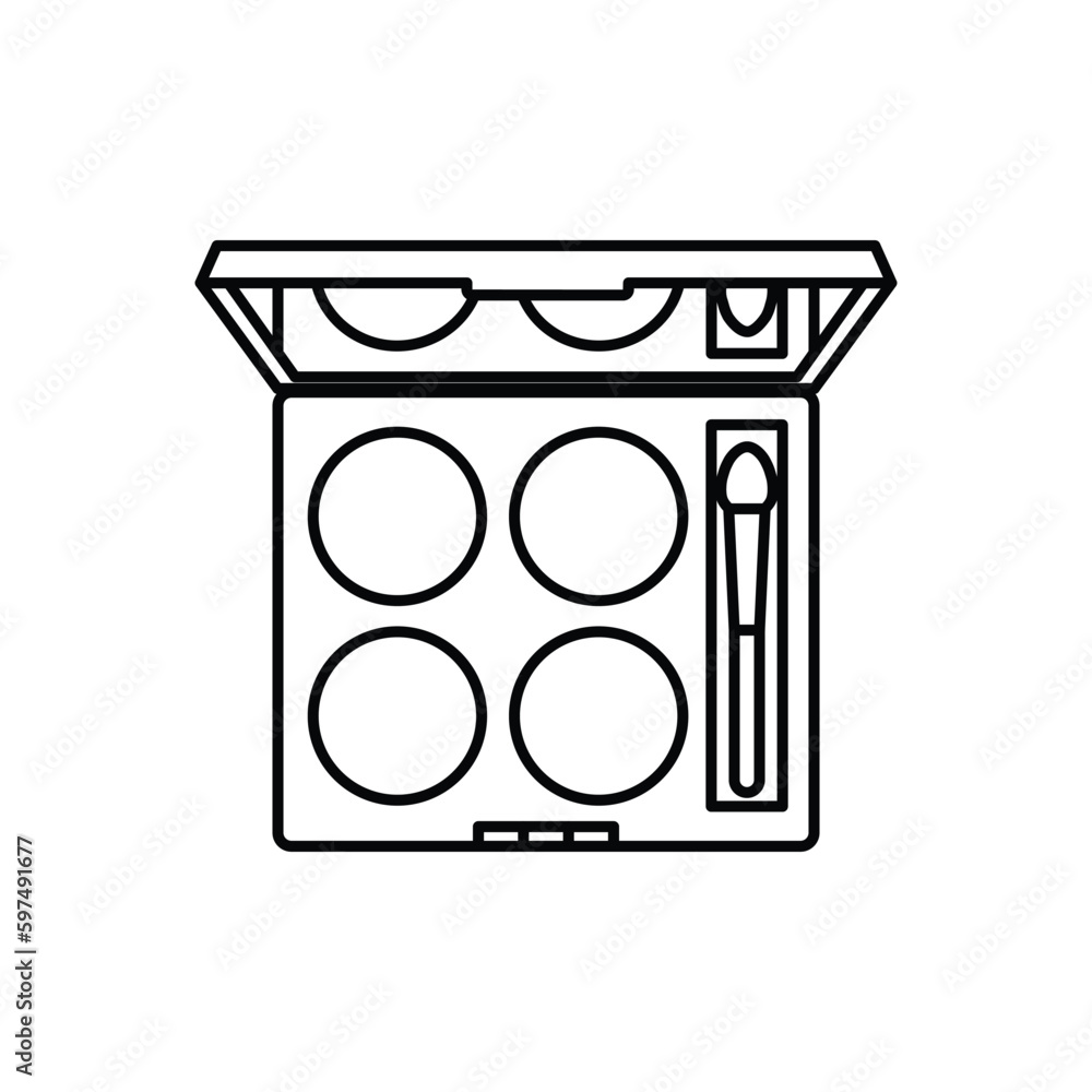 Eye shadow palette icon. Beauty industry. Professional facial makeup ...