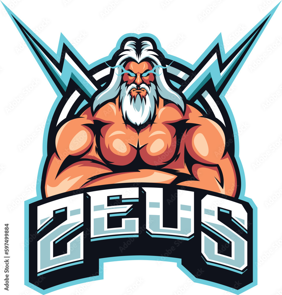 Zeus Mascot Logo Design | Zeus Gaming Logo | Zeus Esports Logo | God ...