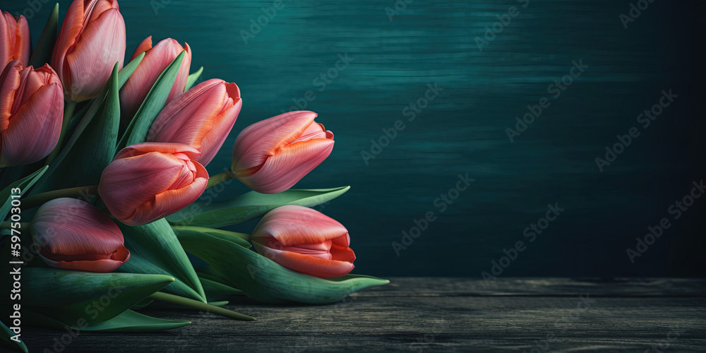 Tulips on a clean background, amazing backdrops, for social media ...