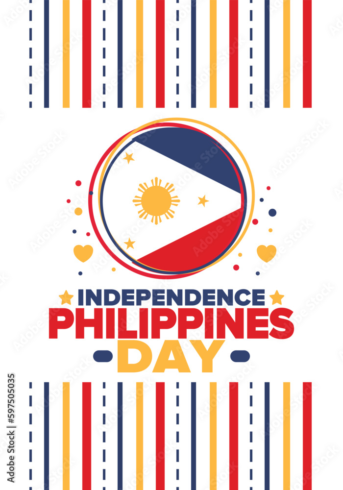 Vetor de Philippines Independence Day. Celebrated annually on June 12 ...