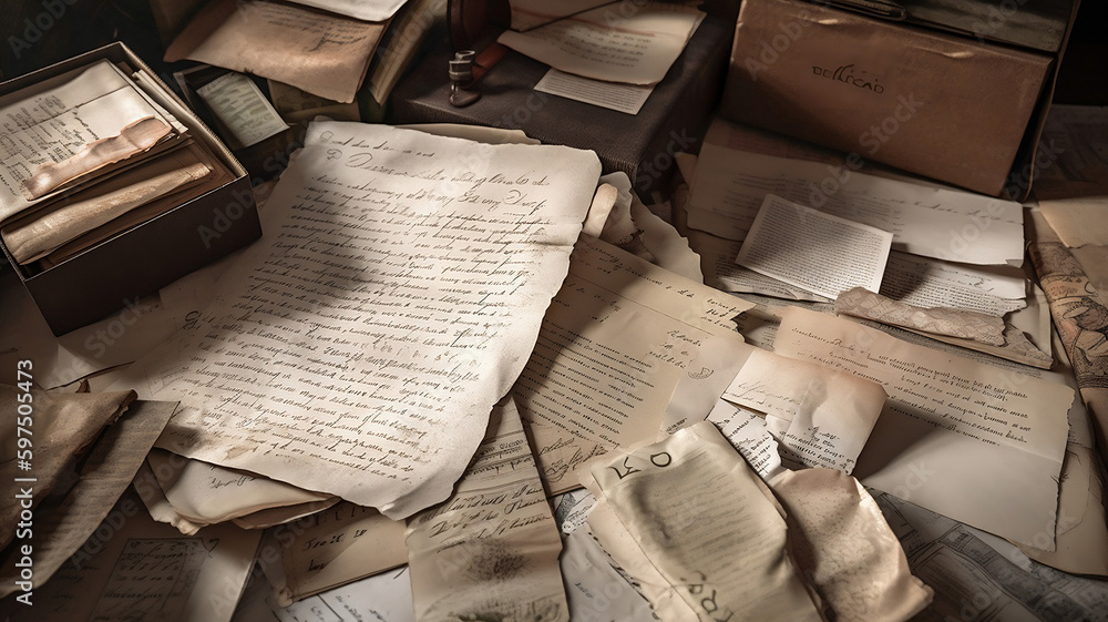 Family tree concept, dna, genes, ancestors. Old vintage background from ...