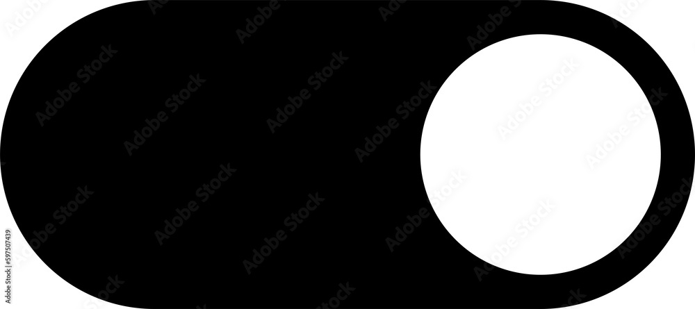 Black toggle icon in png. Switch toggle slider. Turn on toggle ...