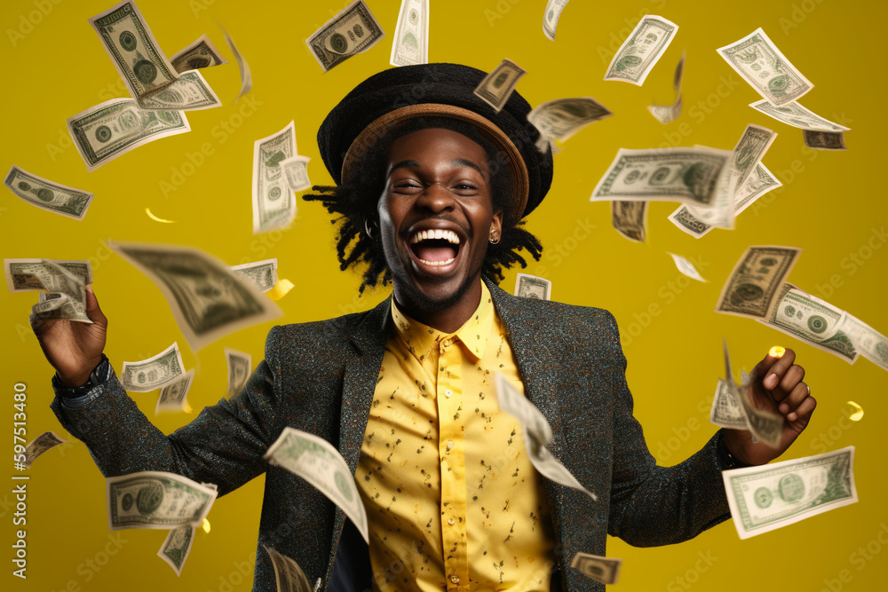 Excited Man With Money