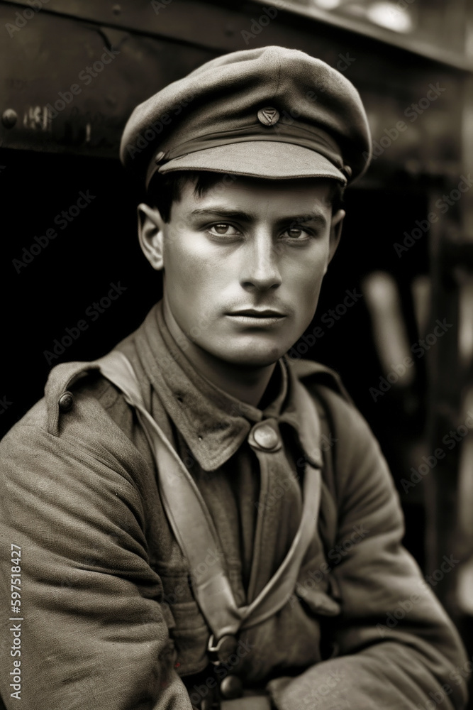 Haunted by battles past, a 19th-century, first and second WW, soldier's ...