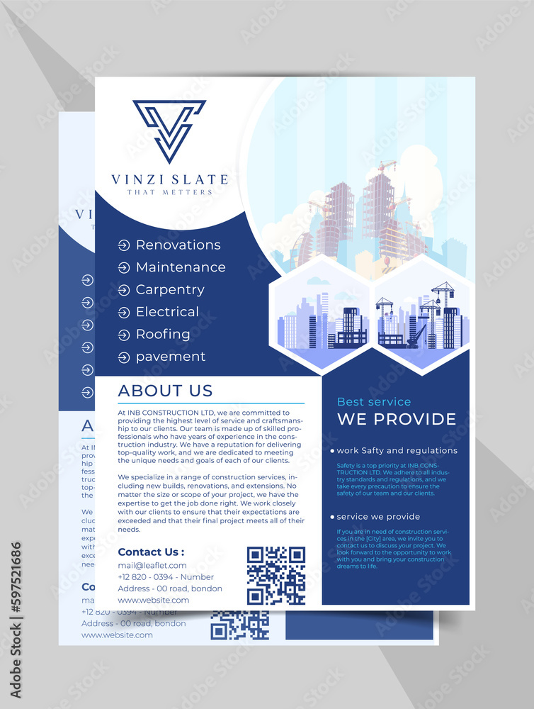 Flyer template layout design. Corporate business annual report, catalog ...