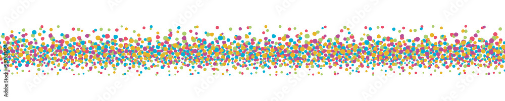 Colorful linear border with small dots. A border to use as a separator ...