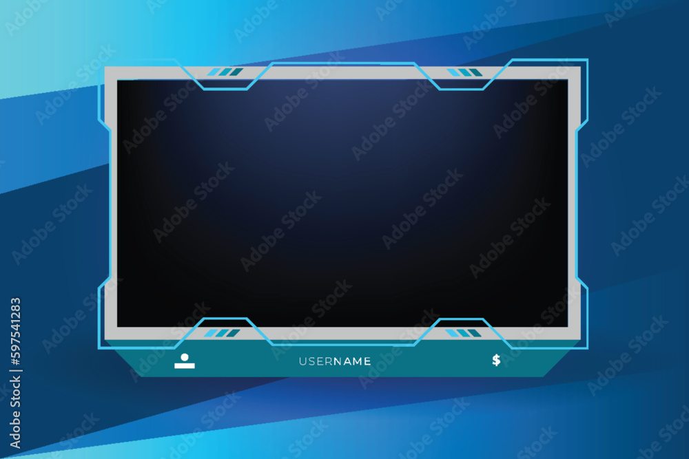 Game stream frames or panels. Futuristic frames for live gaming ...