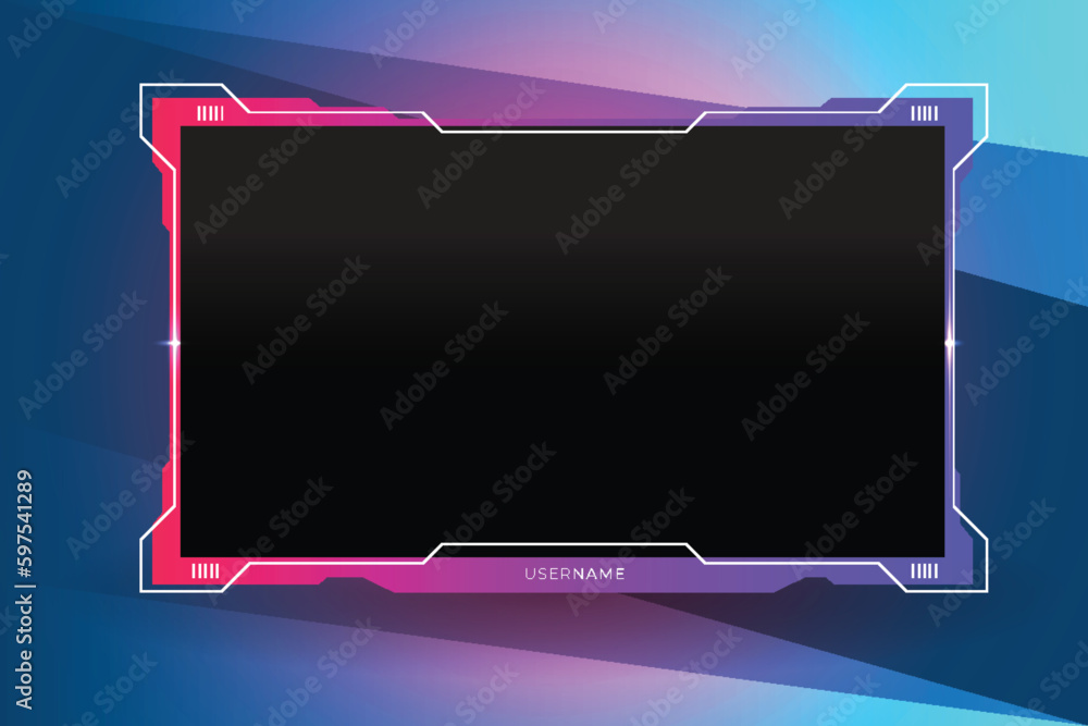 Game stream frames or panels. Futuristic frames for live gaming ...