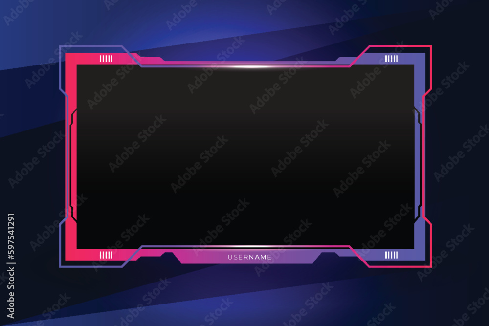 Game stream frames or panels. Futuristic frames for live gaming ...